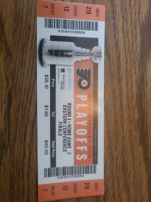 Philadelphia Flyers 2008 Playoff Ticket Eastern Conference finals Home ...
