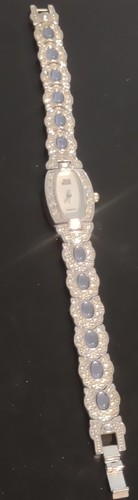 Nolan Miller Glamour Collection Silver Tone Ice Blue Cabochon ...