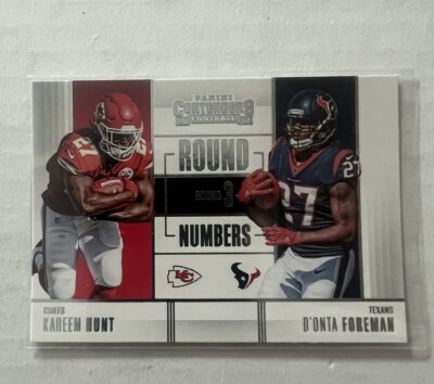 2017 Panini Contenders #RN-12 Kareem Hunt / D'Onta Foreman Round ...