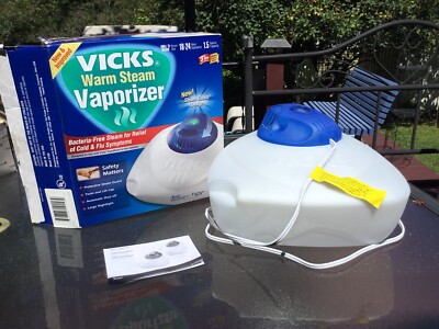 MODEL V150 VICKS WARM STEAM VAPORIZER GENTLY USED WORKS NO DAMAGE BOX ...