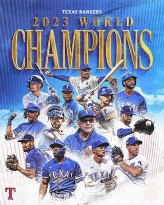 TEXAS RANGERS 2023 World Series Champions Team 8 x 10 Photo Poster Man ...