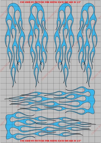 FLA1075P Flames RC Body Vinyl Paint Mask/ Stencil Kit | eBay
