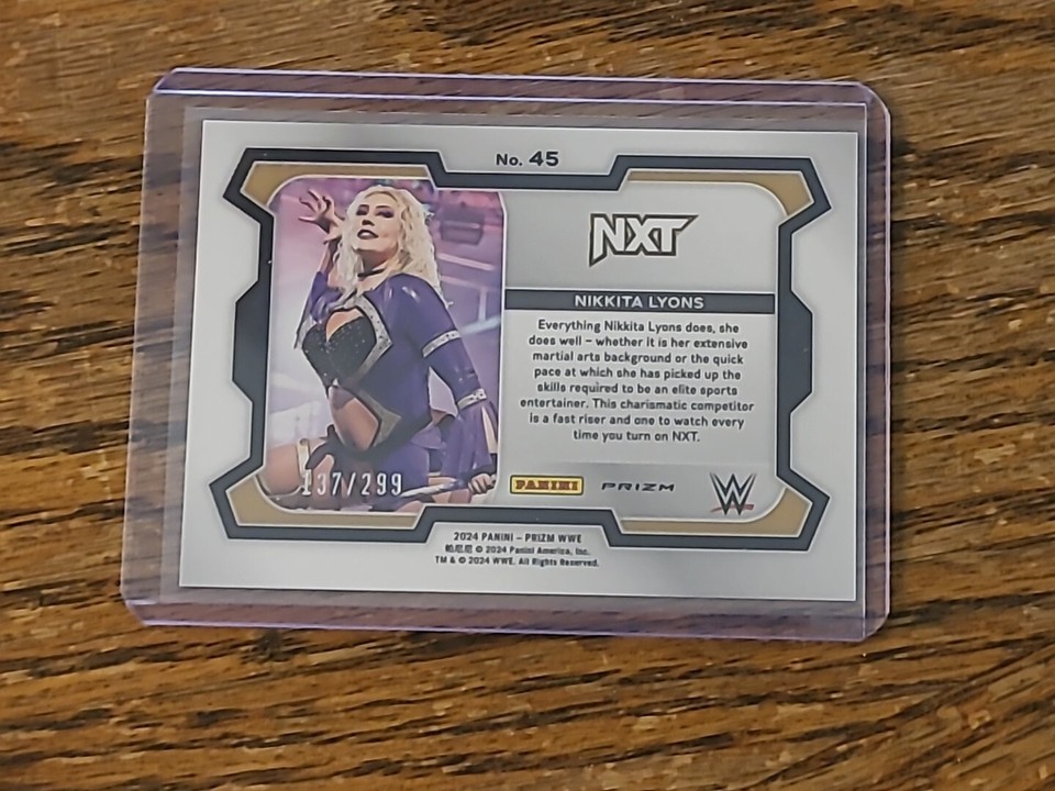 2024 WWE Prizm Nikkita Lyons Red 137/299 NXT Red Parallel | eBay