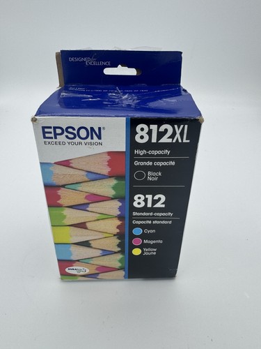 Epson 812XL Black & 812 Color Ink Cartridges T812XL-BCS Genuine 8869 ...