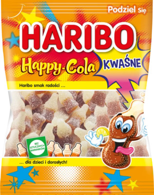 Haribo HAPPY COLA SOUR gummy bears bottles 175g -EUROPEAN -FREE ...