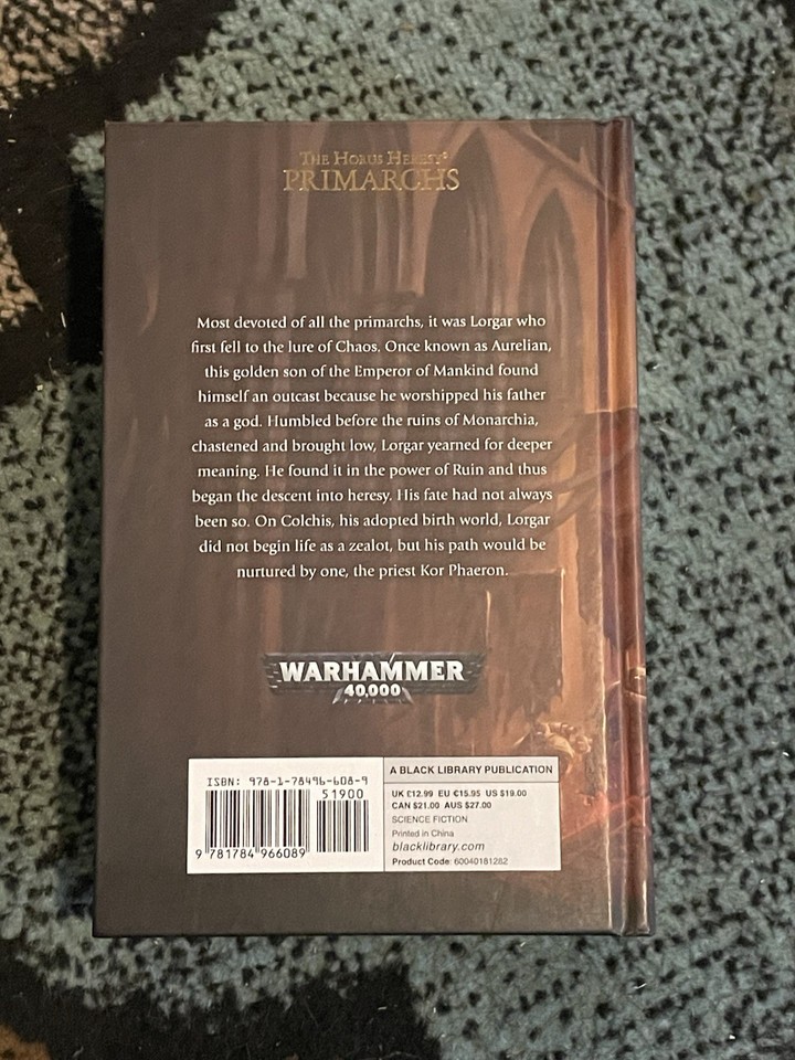 The Horus Heresy Primarchs: Lorgar, Warhammer 40K, Black Library ...