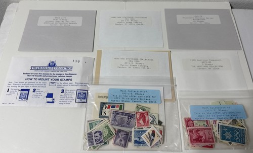 Vtg Heritage Collection Stamps Mystic Stamp Co LOT State Composers ...