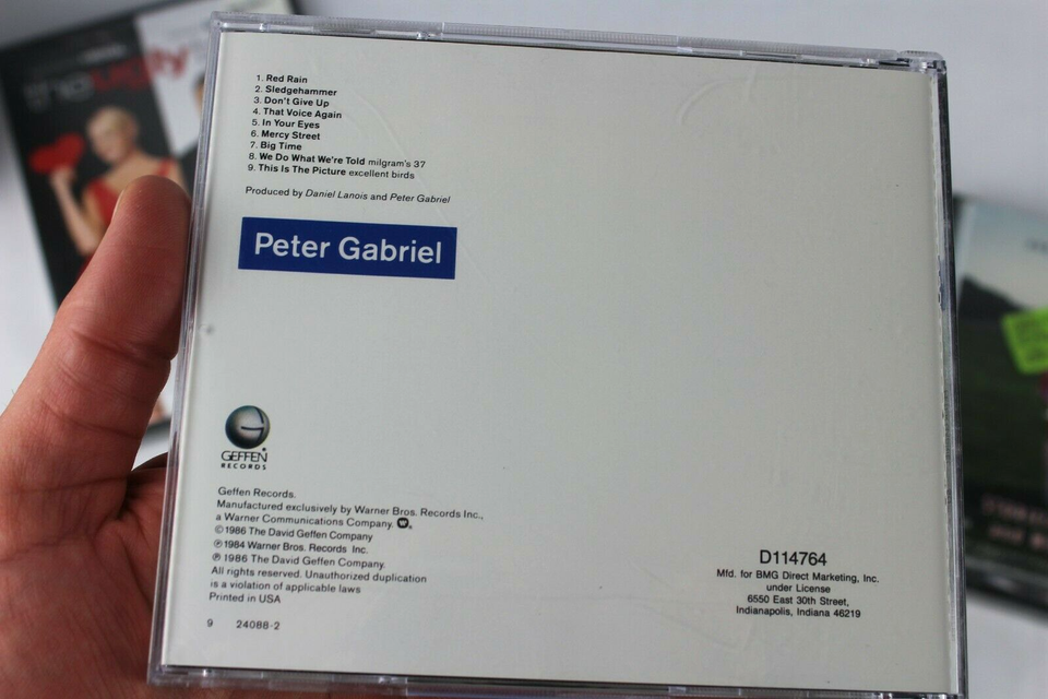 PETER GABRIEL SO - SLEDGEHAMMER GEFFEN CORDS POP MUSIC CD *QUICK SHIP ...