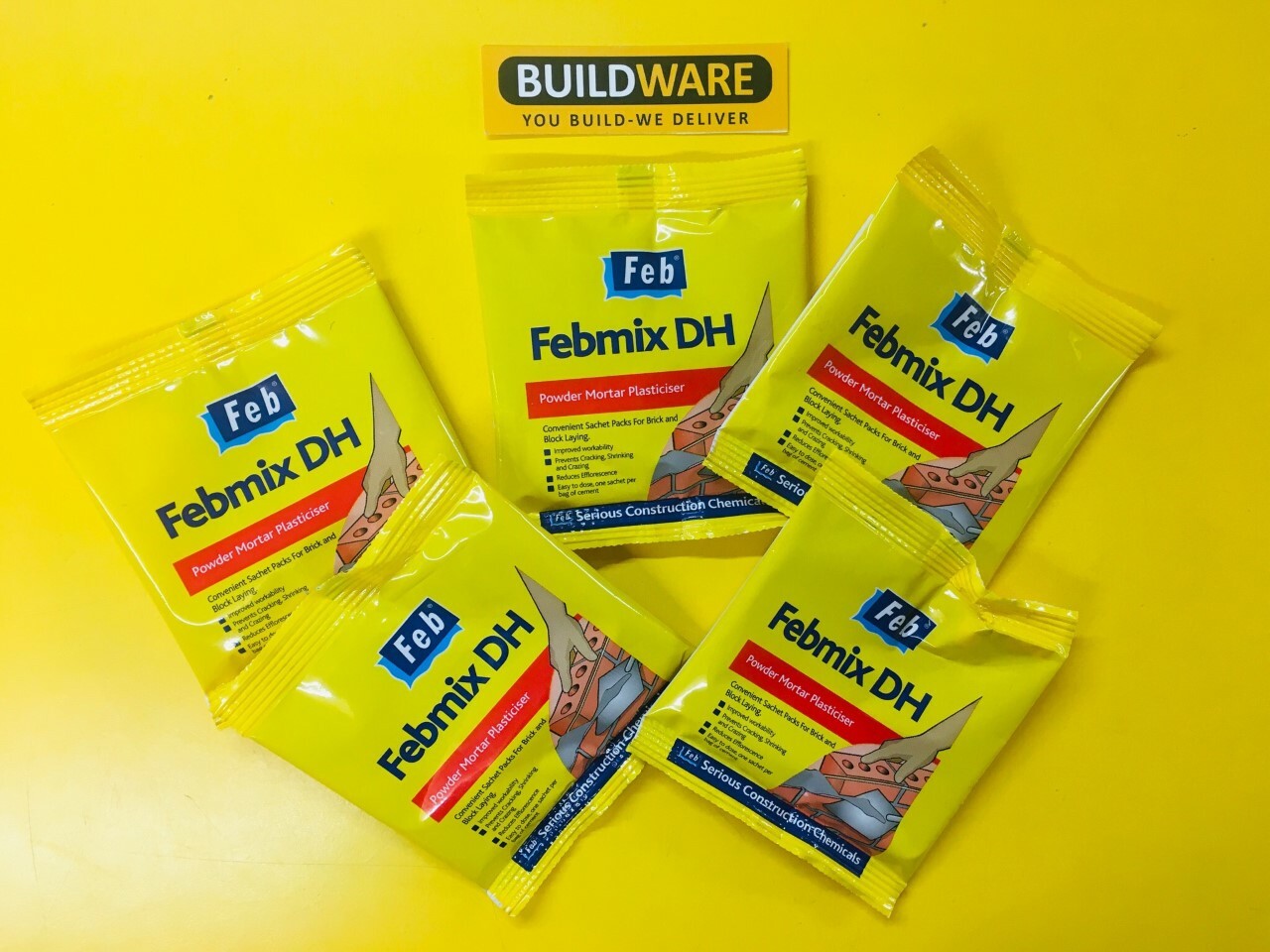 FEBMIX DH MORTAR POWDER SACHET - PLASTICISER CEMENT BRICK BLOCK LAYING ...