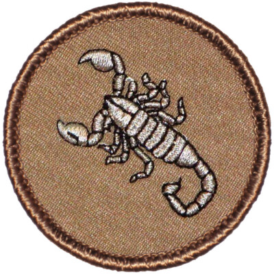 Silver Scorpion Patrol Patch - 2" Round Embroidered Patch | eBay