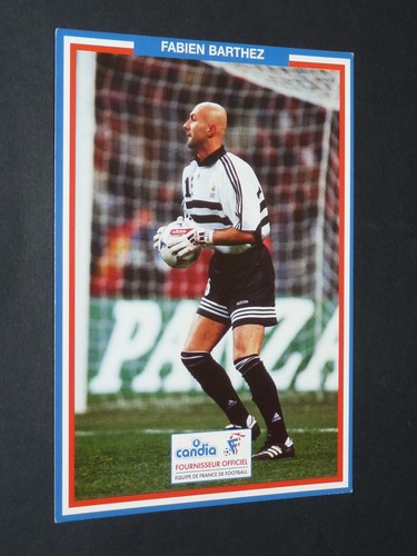 CPA PUB CANDIA FOOTBALL COUPE MONDE FRANCE 98 FABIEN BARTHEZ AS MONACO ...