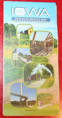 IOWA 2015 - 2016 OFFICIAL STATE BICYCLE MAP | eBay