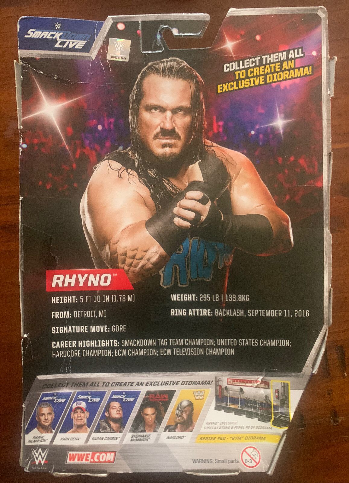 WWE - Rhyno - Elite Series 50 Wrestling Figure - ECW First Time in Line ...