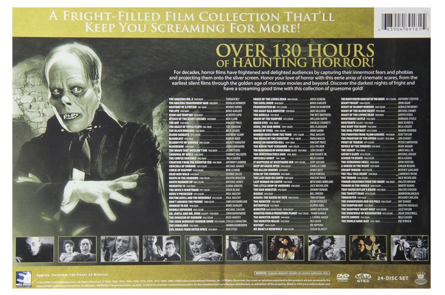100 Greatest Terror Classics DVD Set ~ Over 130 Hours of Terror ...