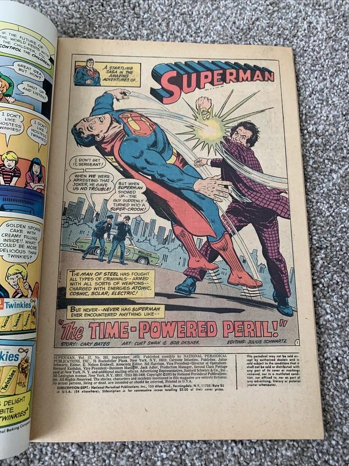Superman #291 (VF-) 1975 DC "The Time-Powered Peril!" | eBay