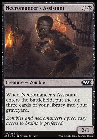 MTG Magic the Gathering Necromancer's Assistant (107/298) Magic 2015 LP ...