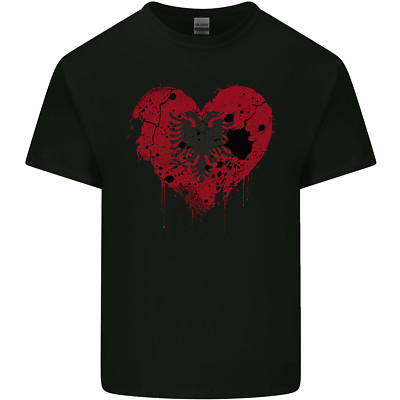 Love Albania Flag Albanian Day Football Mens Cotton T-Shirt Tee Top | eBay
