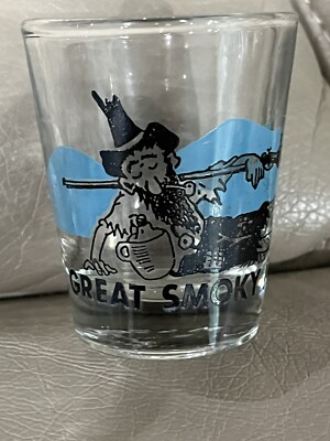 Great Smoky Mountains Shot Glass- Cute Hillbilly Design On It | eBay