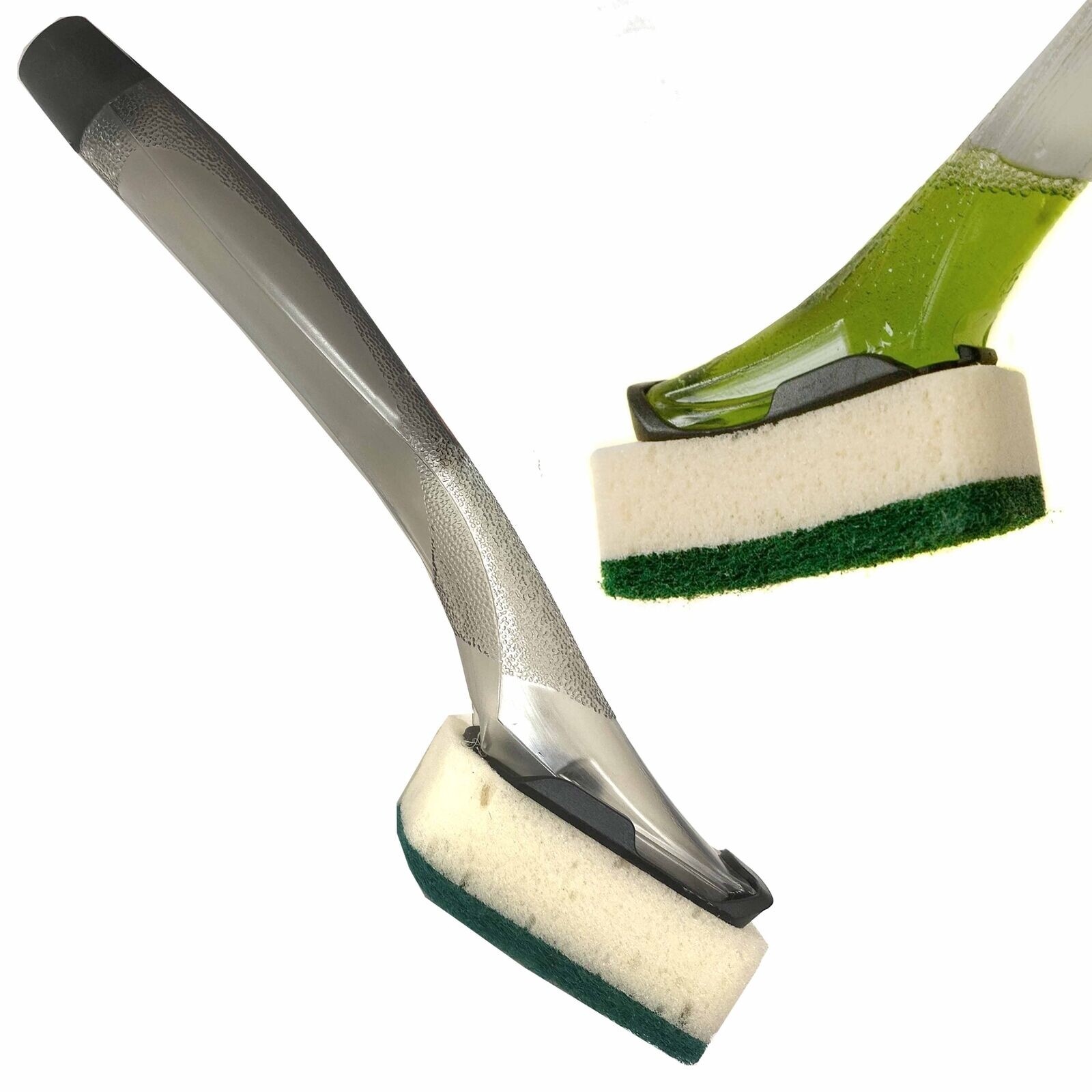 1 Pc Soap Dispenser Dish Sponge Cleaner Wand Brush Scrub Refill Washing ...