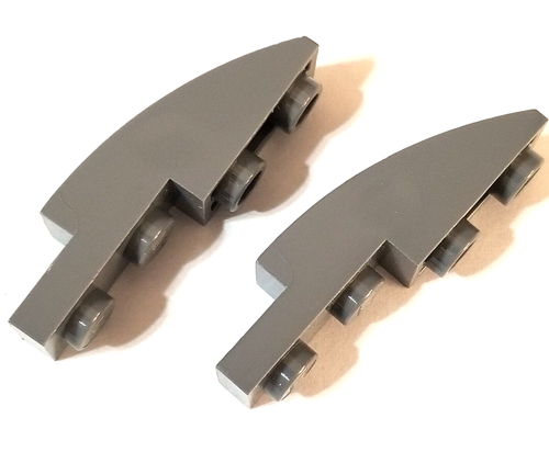 LEGO Slope Curved 4x1 Inverted Dark Bluish Gray Part 13547 LOT OF 2 | eBay