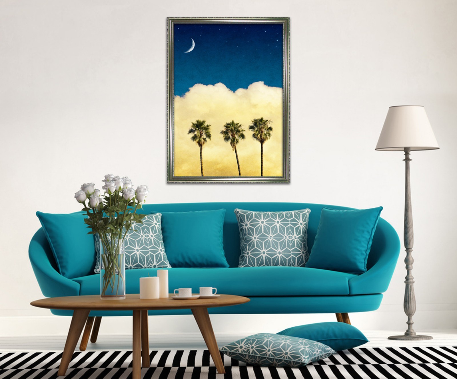 3D Clouds Night Sky 556 Fake Framed Poster Home Decor Print Painting ...