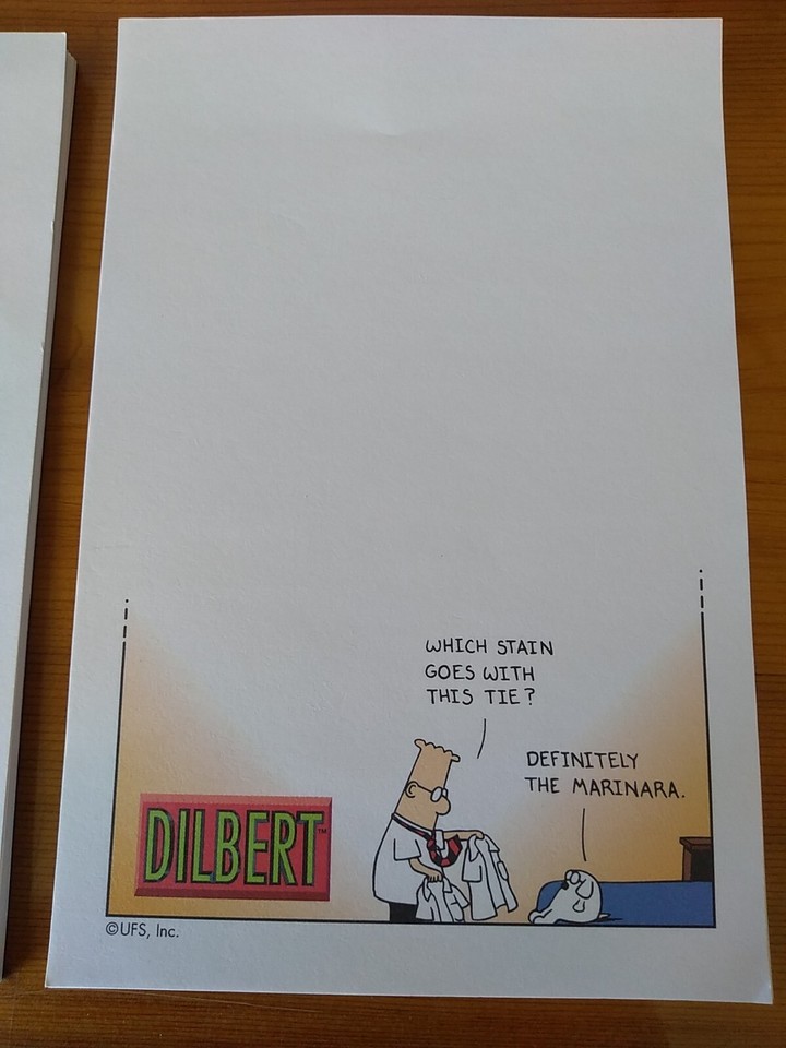 Dilbert Memo Note Stationery Sheets - 2 Designs - 4"x6" - 80 sheets | eBay