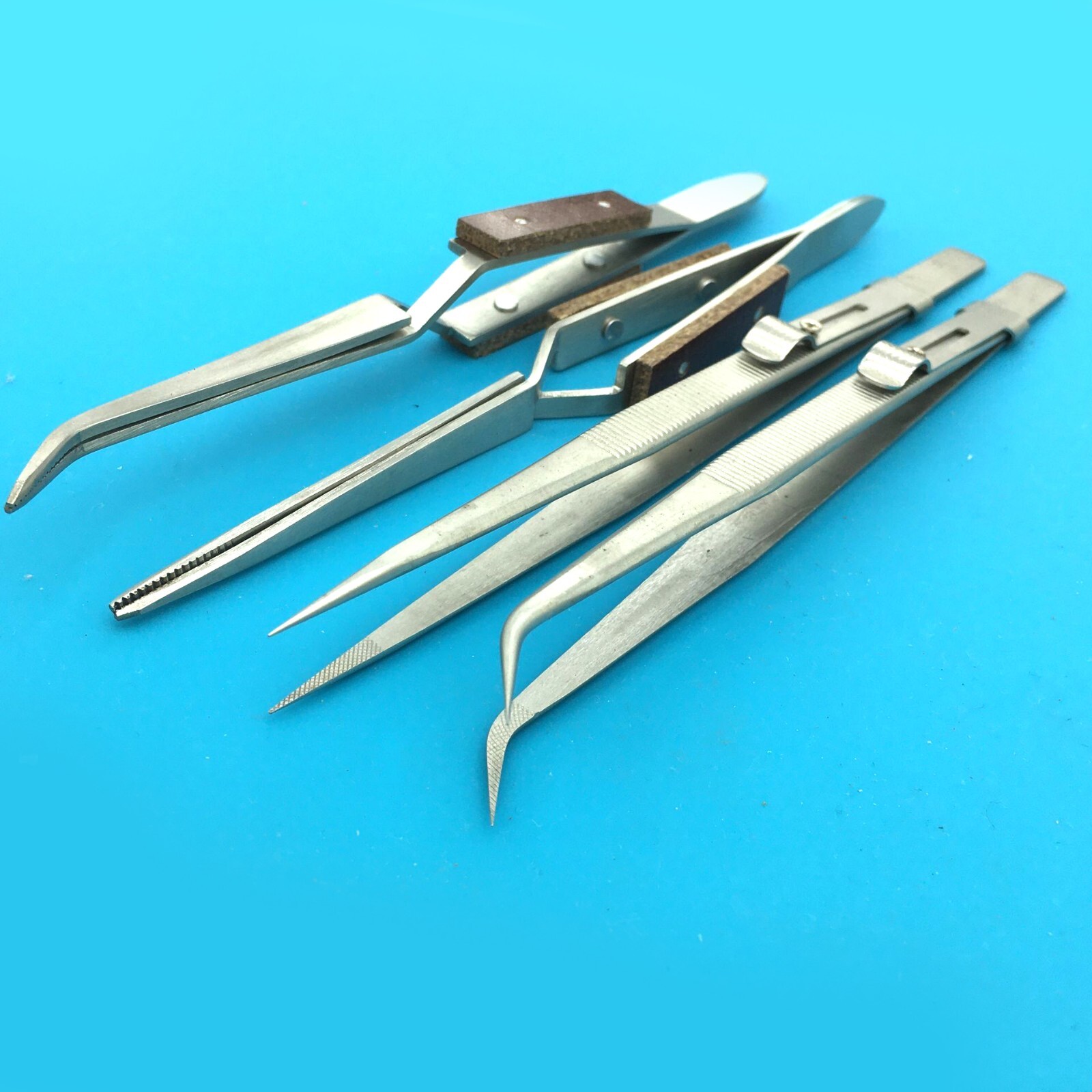 Non-magnetic Stainless Steel Tweezers Plier Tools for Jewelry IC SMD ...