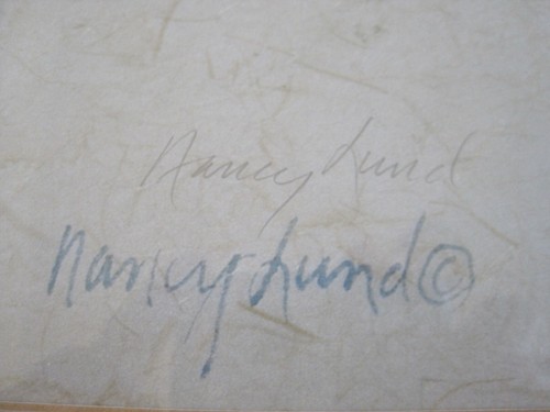 NANCY LUND signed Watercolor framed and tripple matted 27x34" art print ...