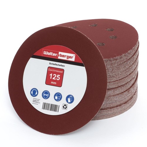 Meules 125mm Rouge P40-P1200 Disques Fermeture Scratch Excentrique ...