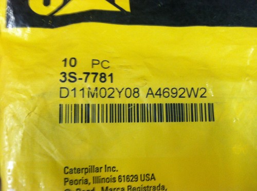 Caterpillar CAT 3S-7781 Gasket Lot of 2 packs NSN 5330-00-433-3790 ...