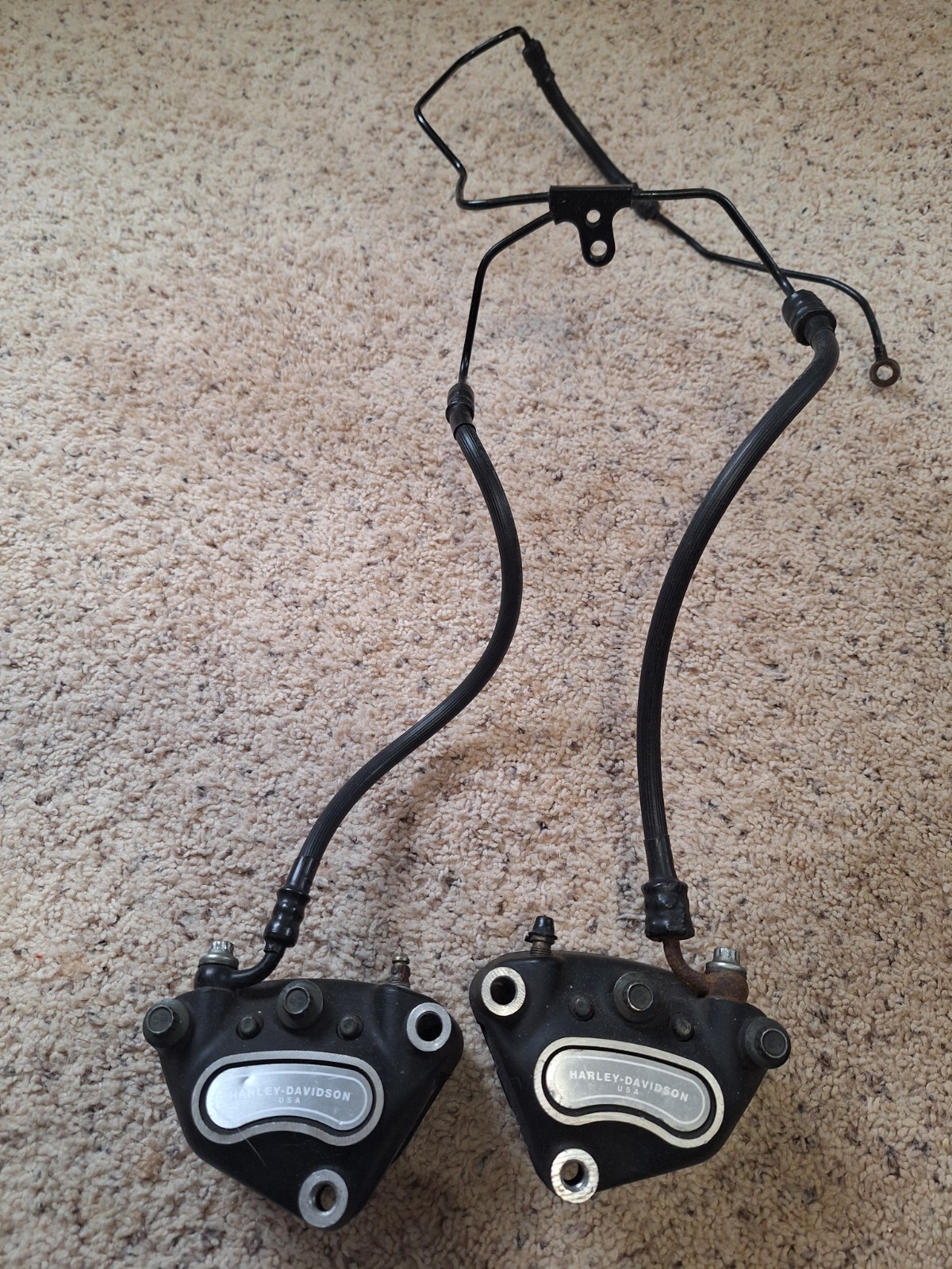 2000-2007 Harley front Dual Disc Calipers & Brake Lines (OEM) | eBay