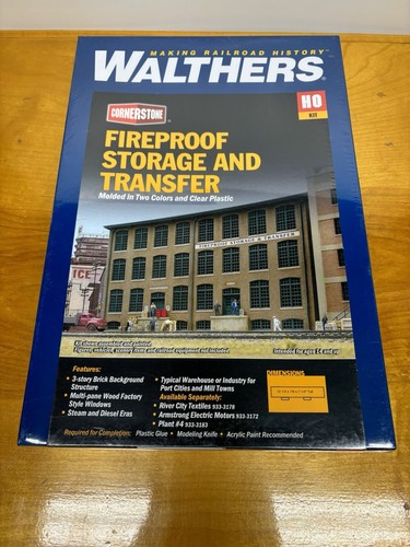 Walthers HO Cornerstone Fireproof Storage & Transfer Building Kit 933 ...