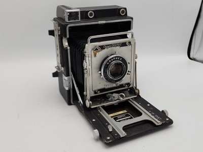 Graflex Crown Graphic 4x5 Large Format Press Camera w/ Optar 135mm F4.7 ...