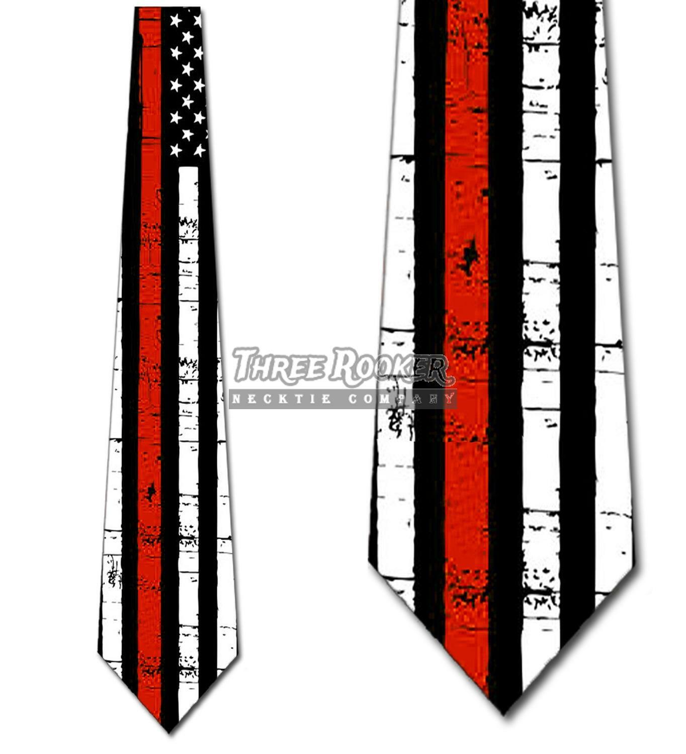Firefighter Ties Mens EMT Fire Rescue Necktie Patriotic Tie | eBay
