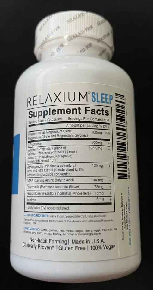 RELAXIUM SLEEP natural sleep support 60 capsules | eBay