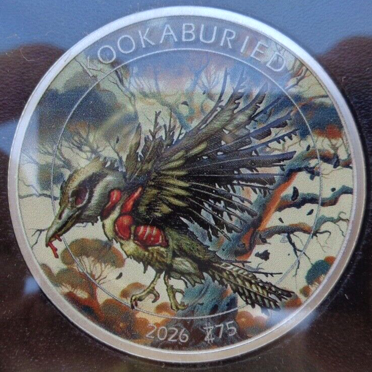 1 oz. KOOKABURIED #2 Zombucks Colorized World Series round .999 fine ...