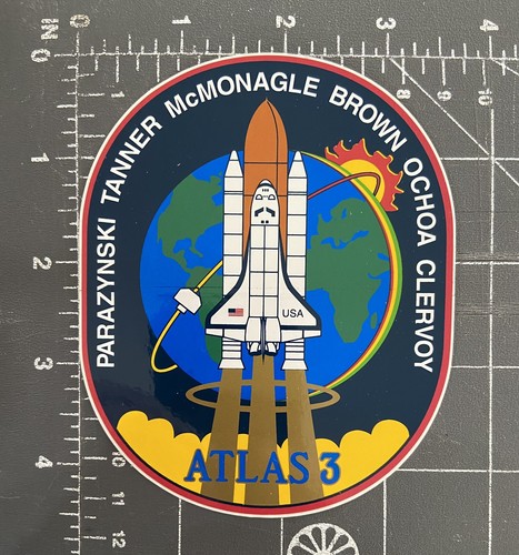 STS-66 Space Shuttle Atlantis Autocollant Nasa Sts 66 Mission Ras ATLAS ...
