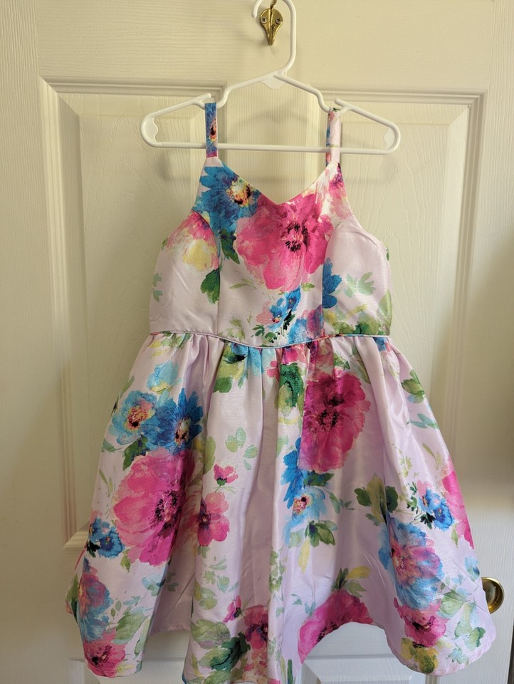 NWOT LITTLE GIRLS ZENZI FLORAL DRESS SIZE S 6/6X | eBay