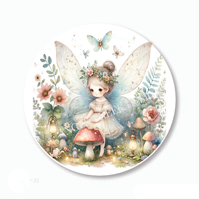 Cute Mushroom Fairy Favors Envelope Seals Labels Stickers Fairy Party ...