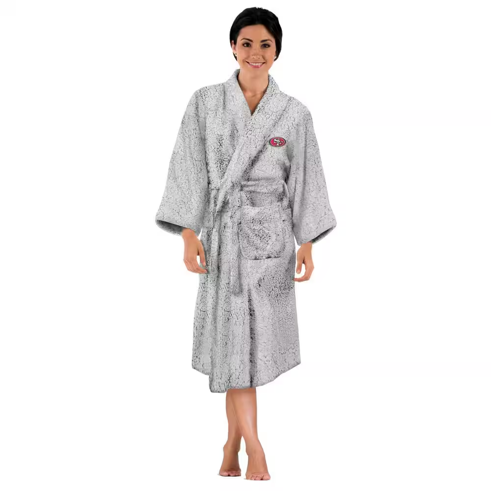 NFL 49ERS Gray Sherpa Bathrobe Women Robes Wraps | eBay