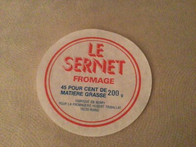 Etiquette Fromage Le Sernet | eBay