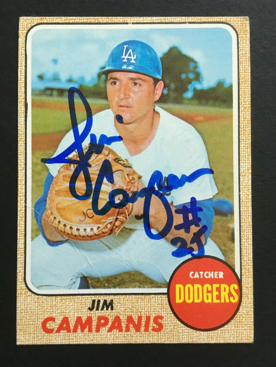 Jim Campanis Dodgers signed 1968 Topps baseball card #281 Auto ...