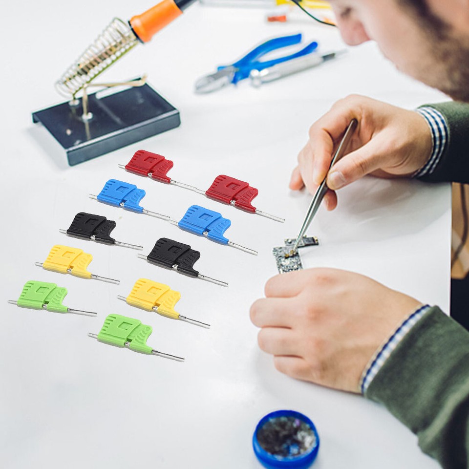 10pcs/set SDK08 Test Clips with Jumper Wires Chip Foot Clip 40V Micro ...