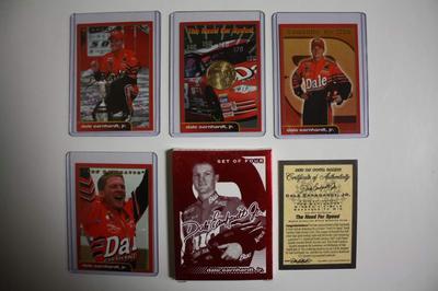 2001 DALE EARNHARDT JR 4-Card Set with 24KT Gold North Carolina State ...
