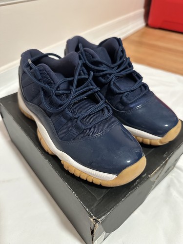 New Air Jordan 11 Low Navy Gum 2016 Size 4Y Rare Retro Authentic Blue ...