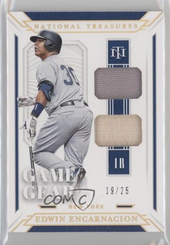 2019 National Treasures Game Gear Material Duals Holo Gold /25 Edwin Encarnacion | eBay