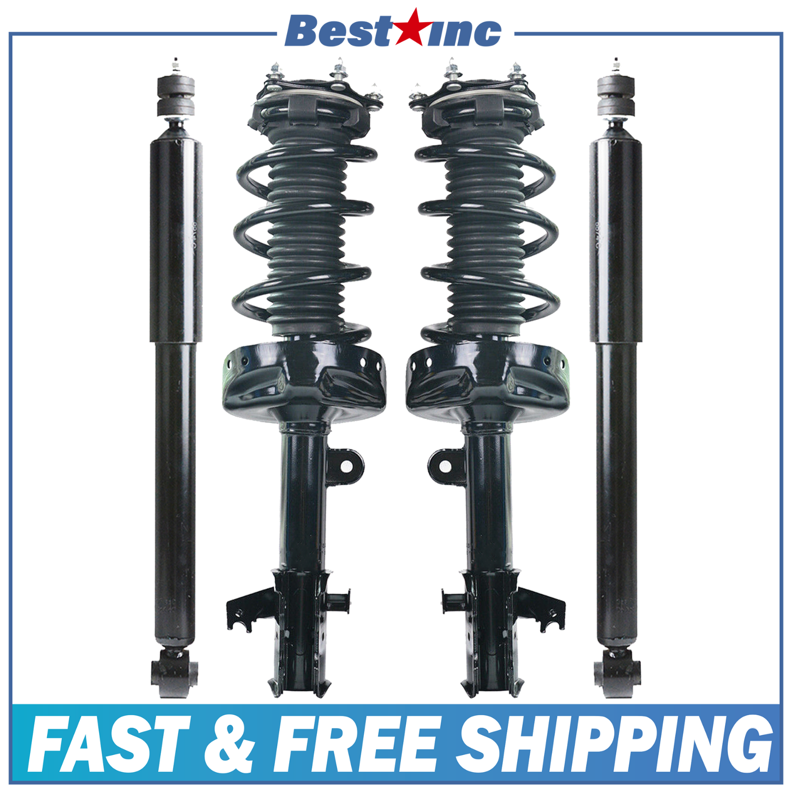 Full Set (4) Complete Strut Assembly for 2007-2012 Acura RDX 172492 ...
