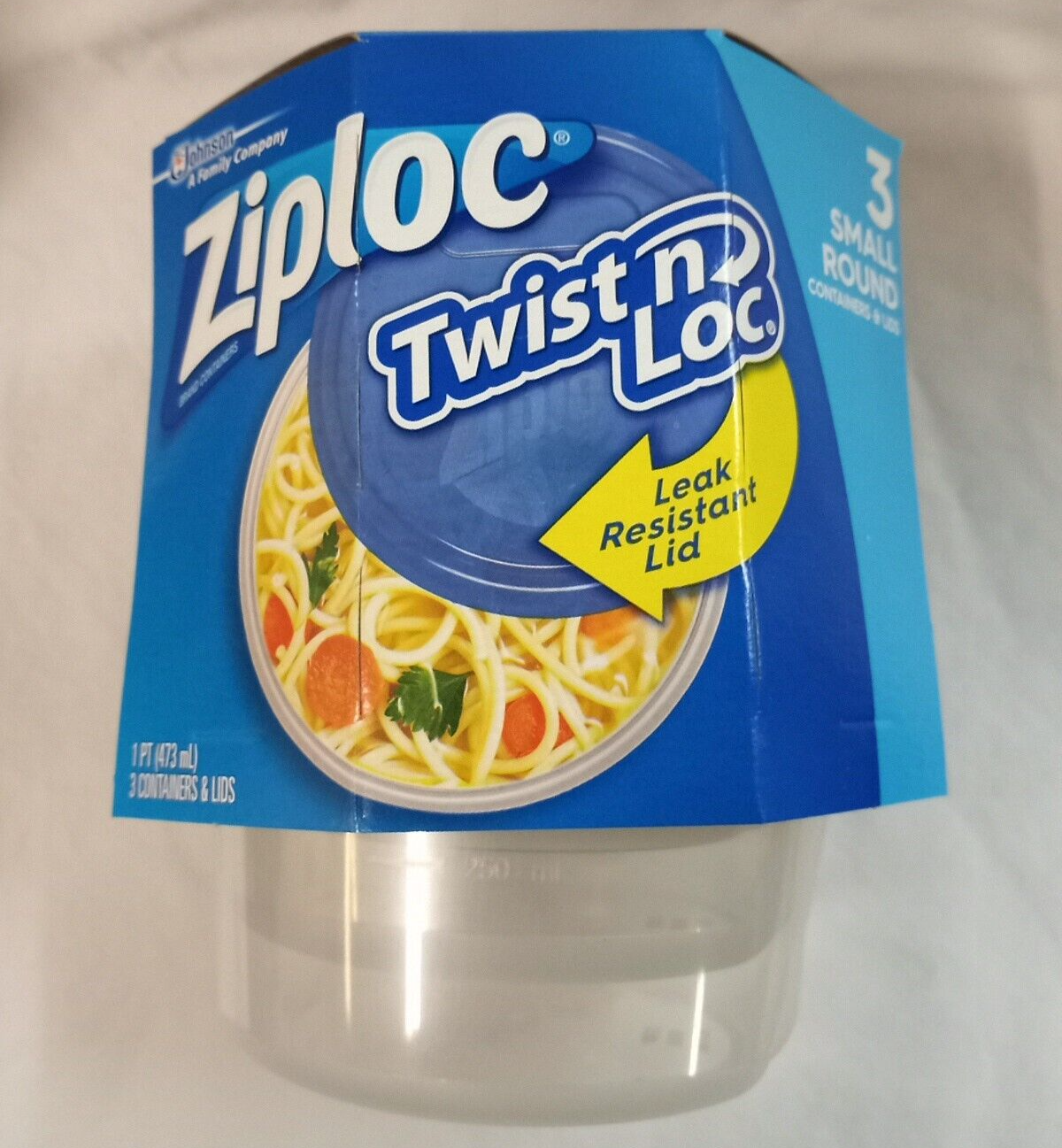 Ziploc Twist N Loc Small Round Container 3-Pack BRAND NEW Blue ...