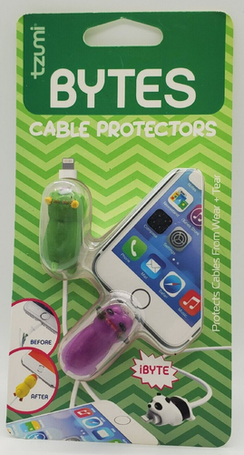 Tzumi Cord Bytes Phone Cable Protectors New Cyclops Alien and Cat Like ...