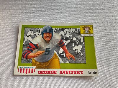 1955 Topps All American Football Card George Savitsky #43 | eBay